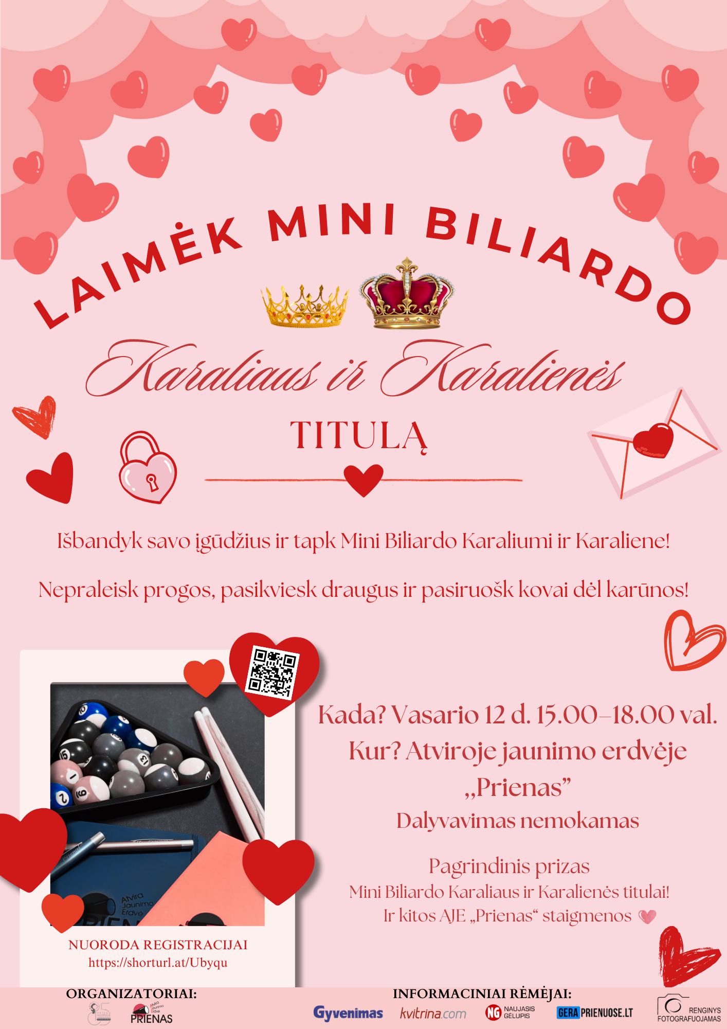 Mini biliardo turnyras jaunimui - PRIENŲ RAJONO SAVIVALDYBĖ